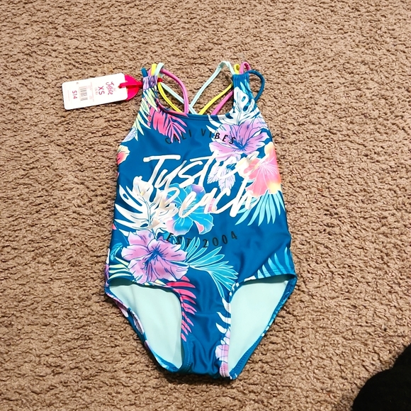 Justice | Swim | Nwt Cute Floral Justice Brand Swimsuit Size 56 | Poshmark